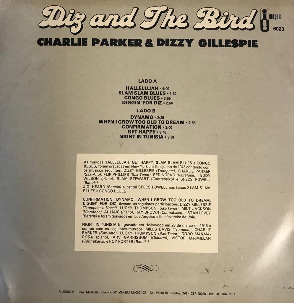 LP - Charlie Parker & Dizzy Gillespie – Diz And The Bird ...