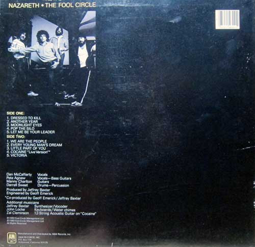 LP - Nazareth – The Fool Circle (LACRADO) - Colecionadores Discos ...