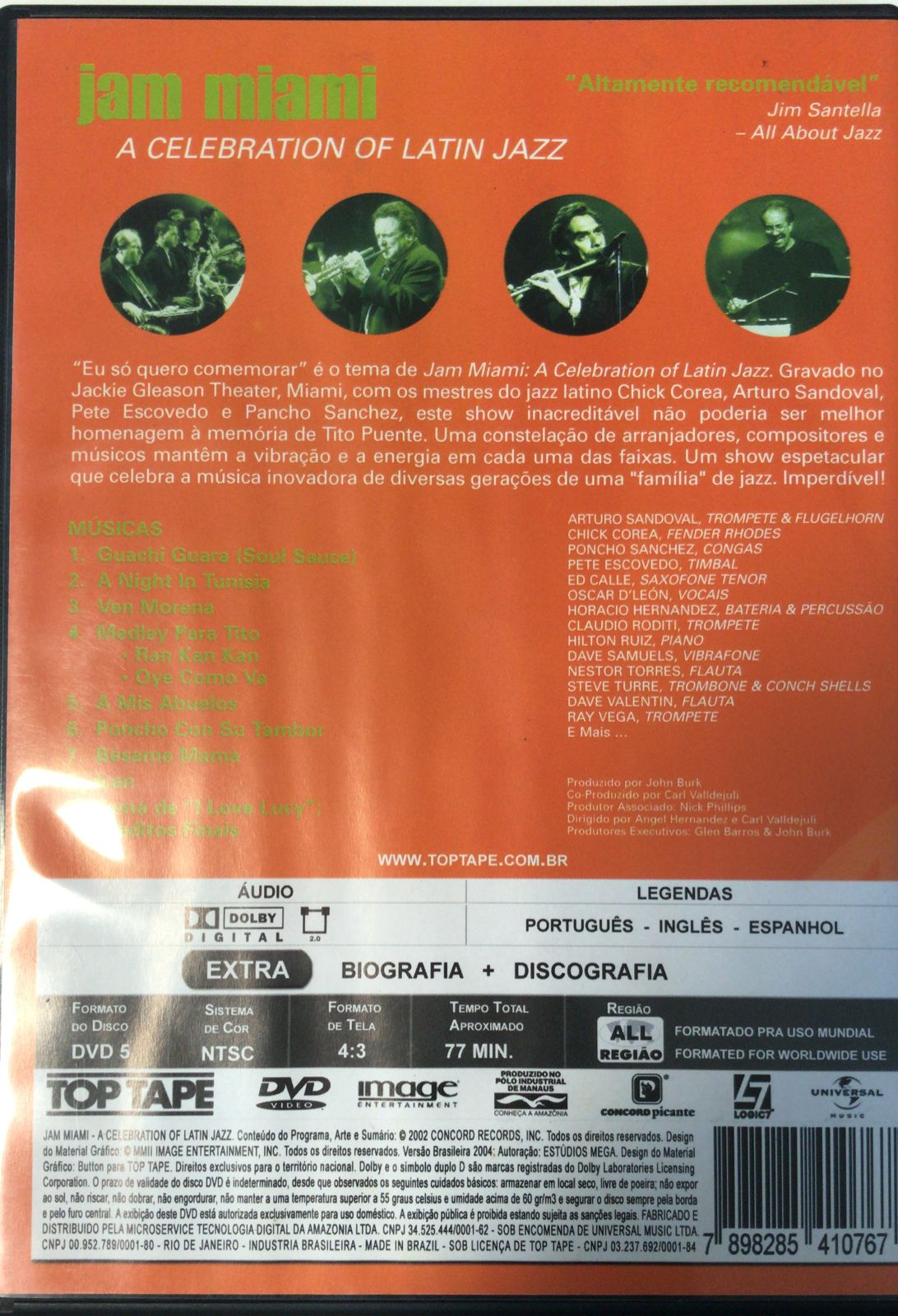 DVD - Jam Miami - A Celebration Of Latin Jazz - Colecionadores Discos ...