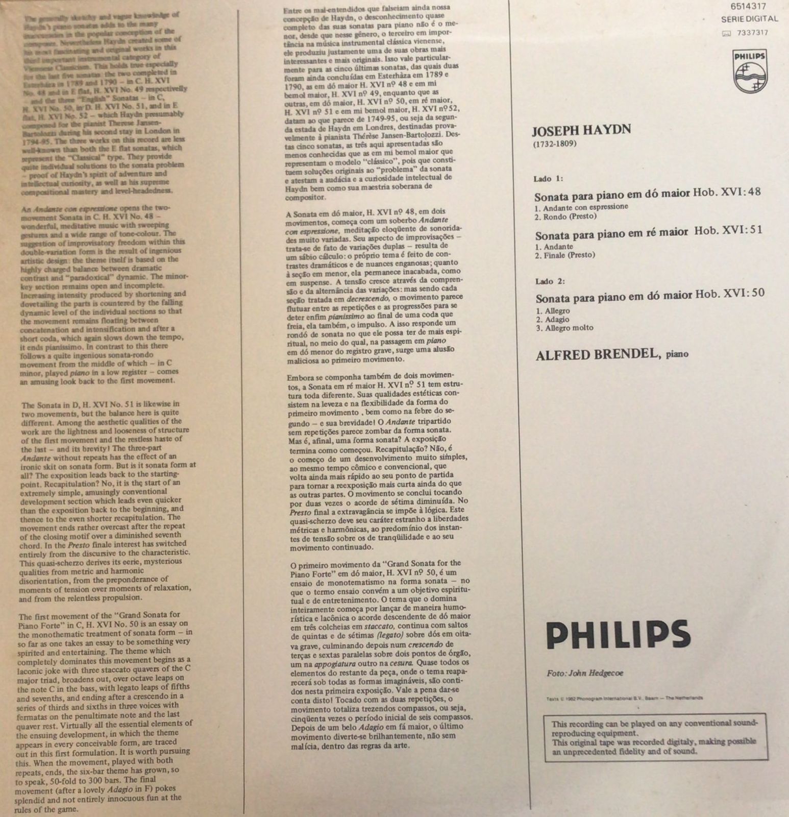 LP - Haydn, Alfred Brendel – Piano Sonatas Hob.XVI 48, 50, 51 ( Lacrad ...