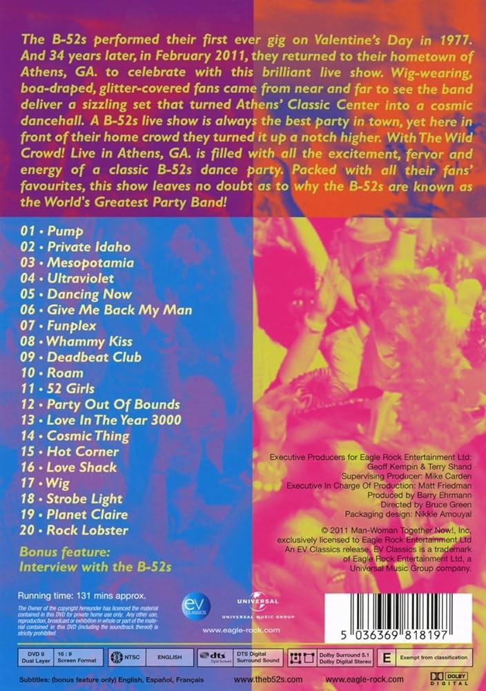 DVD - The B-52s – With The Wild Crowd! (Live In Athens, GA) / (c/ enc - Colecionadores Discos ...