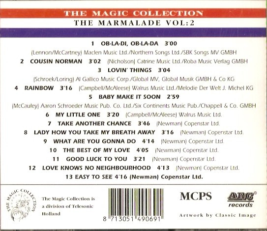 CD - The Marmalade – The Magic Collection - The Marmalade Vol: 2 ...