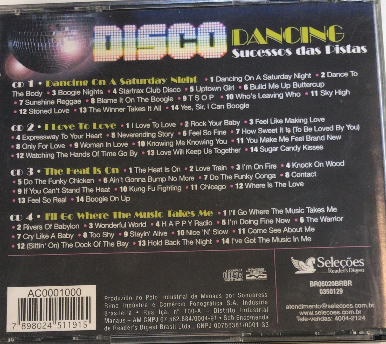 CD BOX - DISCO DANCING SUCESSOS DAS PISTAS ( 4 CDS ) - Colecionadores ...