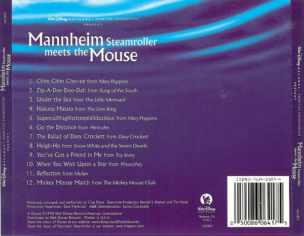 CD - Mannheim Steamroller – Mannheim Steamroller Meets The Mouse ...