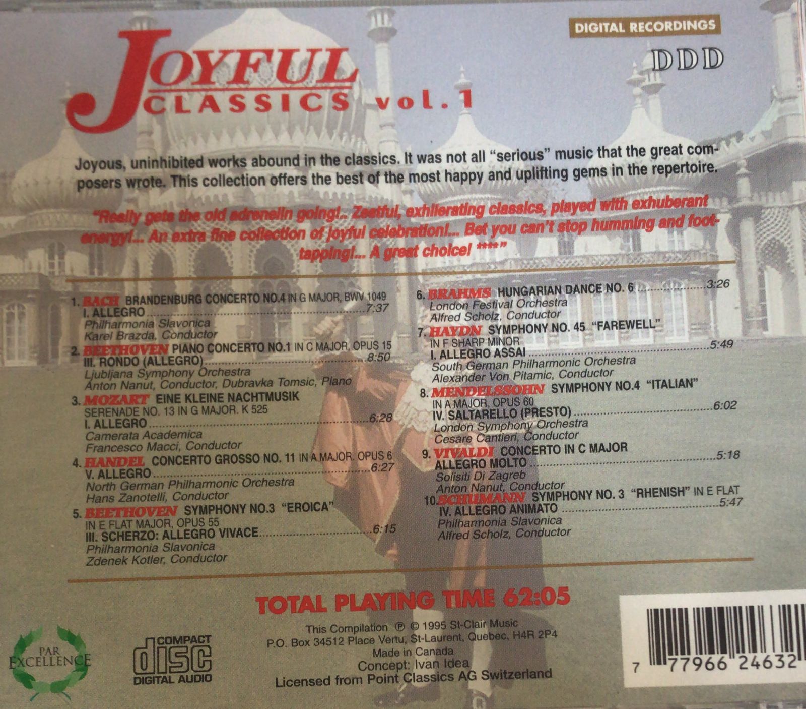 CD - Joyful - Classics - Vol. 1 ( Imp - Canadá ) - Colecionadores ...