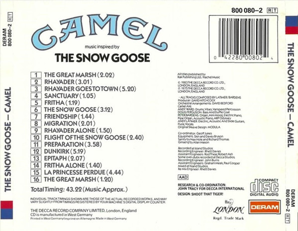 CD - Camel – The Snow Goose ( IMP - GERMANY ) - Colecionadores Discos ...