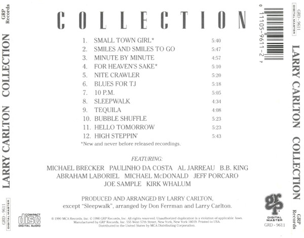 CD - Larry Carlton – Collection(Imp.U.S.A) - Colecionadores Discos ...