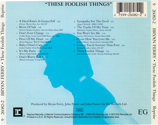 CD - Bryan Ferry – These Foolish Things ( IMP - USA ) - Colecionadores ...