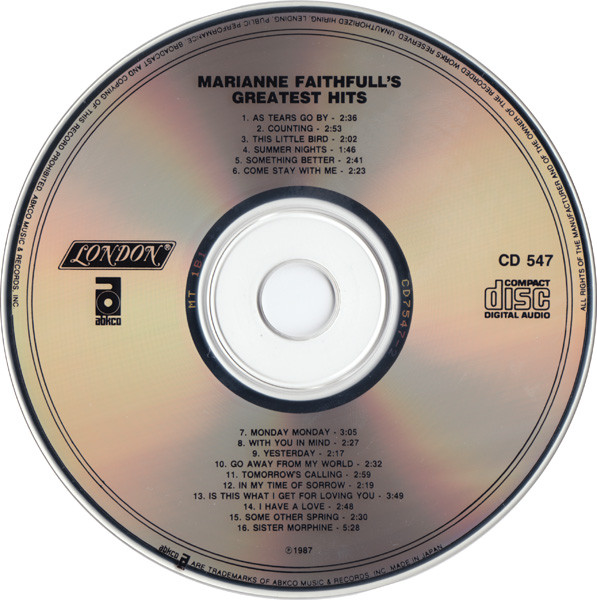 CD - Marianne Faithfull – Marianne Faithfull's Greatest Hits ( IMP - U ...