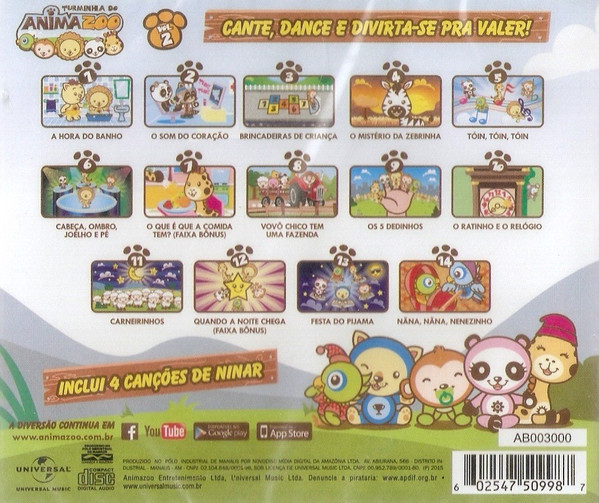 CD - Turminha Do Animazoo – Turminha Do Animazoo Vol. 2 ( Lacrado ...