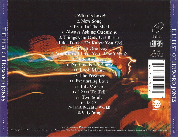 CD - Howard Jones – The Best Of Howard Jones 1983~93 - Colecionadores ...