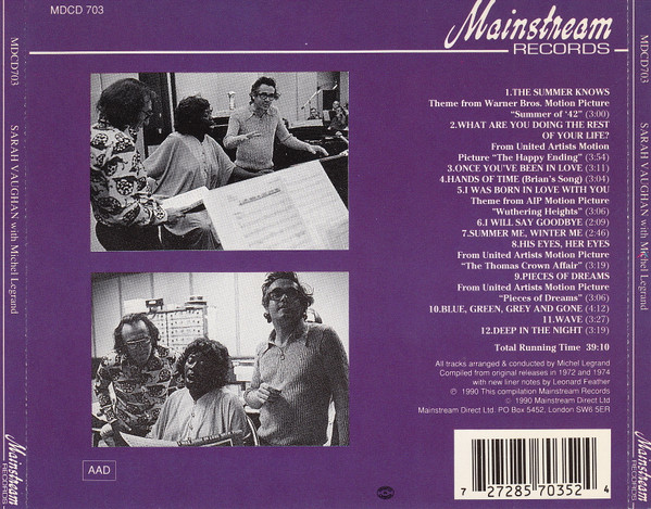 CD- Sarah Vaughan With Michel Legrand – Sarah Vaughan With Michel Legr - Colecionadores Discos ...