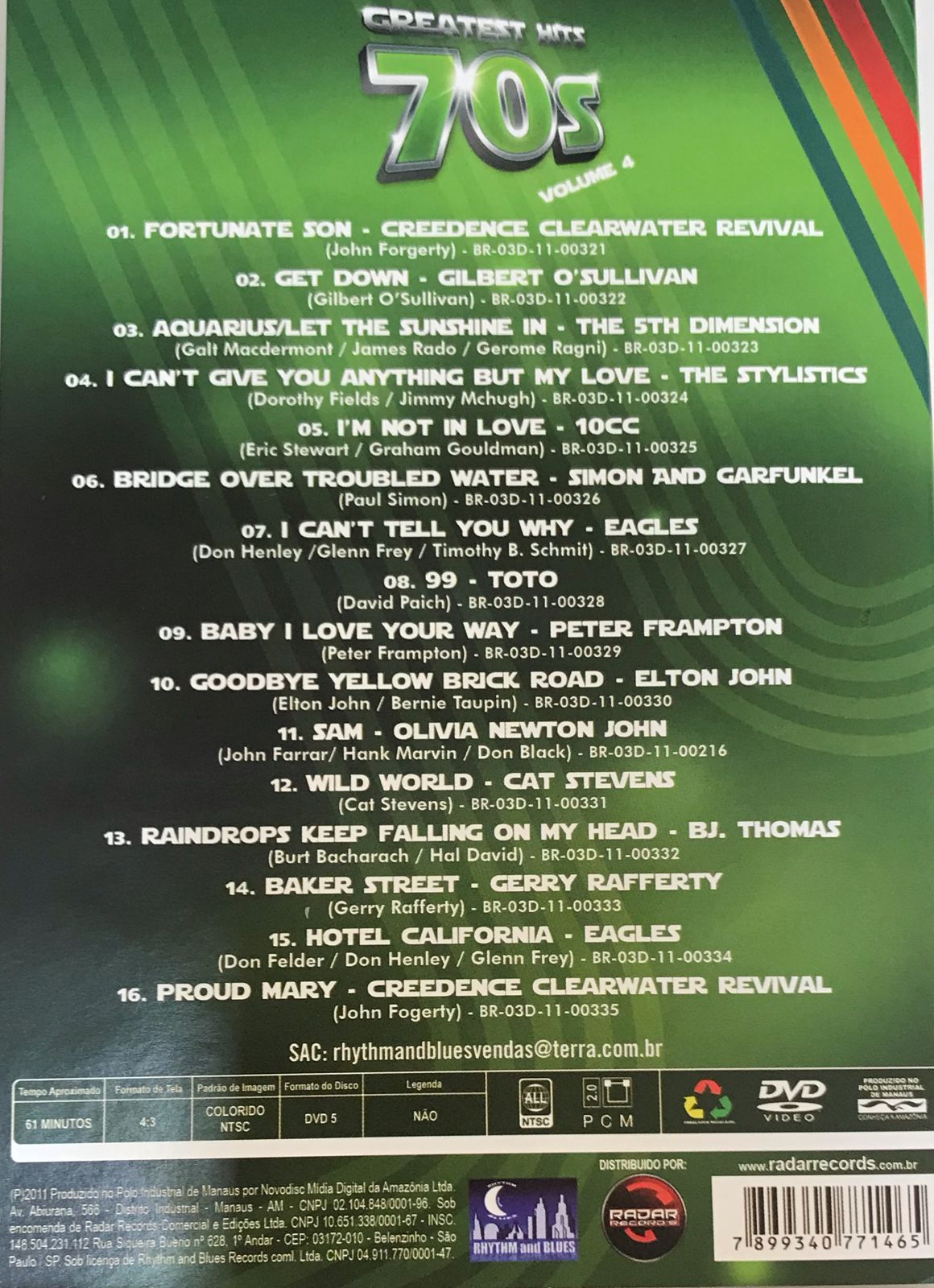 DVD - Greatest 70´s - Volume 4 (Vários Artistas) - Colecionadores ...
