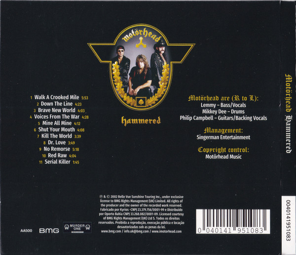 CD - Motorhead – Hammered ( novo / lacrado ) - Colecionadores Discos - vários títulos em Vinil ...