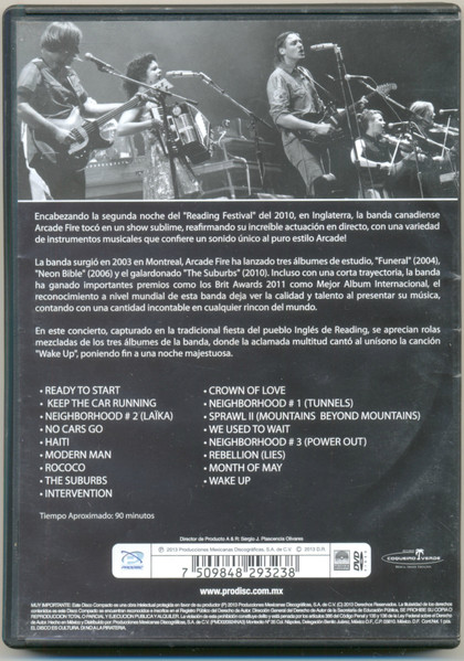 DVD - Arcade Fire – Live At Reading Festival 2010 - Colecionadores ...