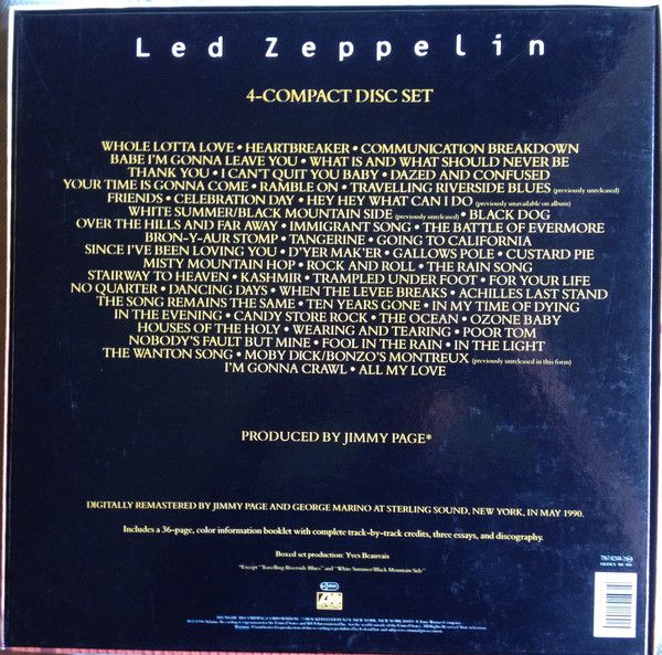 CD - Led Zeppelin ‎– BOX - 4 - COMPACT DISC SET + LIVRETO - IMP ...
