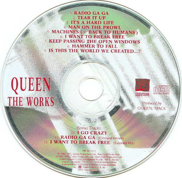CD - Queen ‎– The Works - Colecionadores Discos - vários títulos em ...