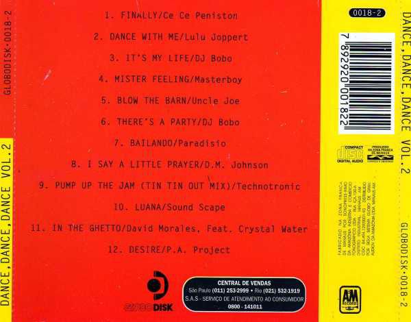 CD - Dance, Dance, Dance Vol.2 - Colecionadores Discos - vários títulos ...