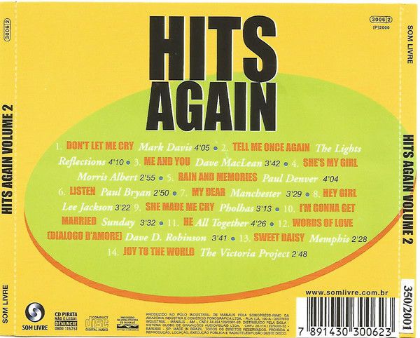 CD - Hits Again Volume 2 (Vários Artistas) - Colecionadores Discos ...