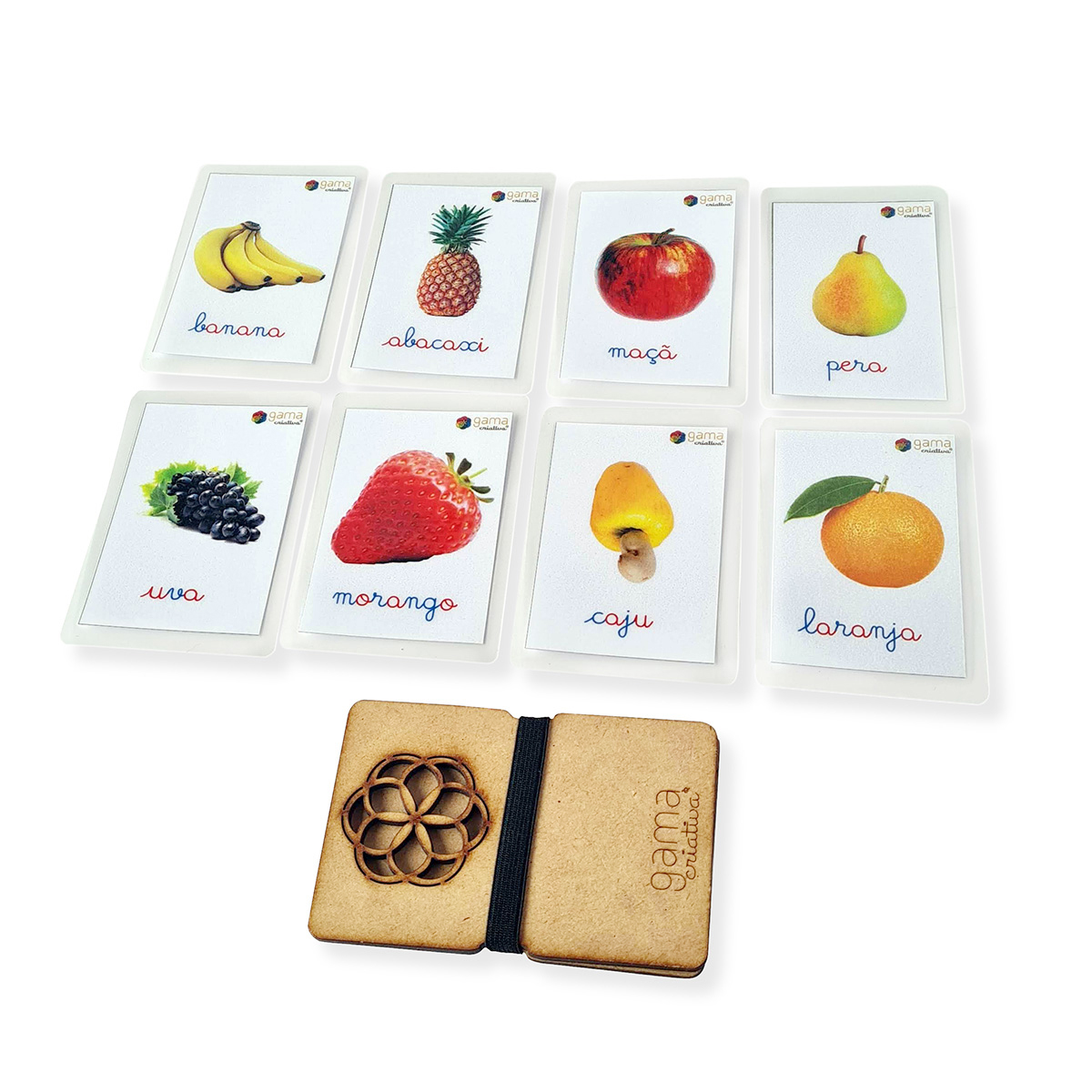 Cards Frutas Aprendendo Ensinando Brincando Pedagógico - Gama Criativa