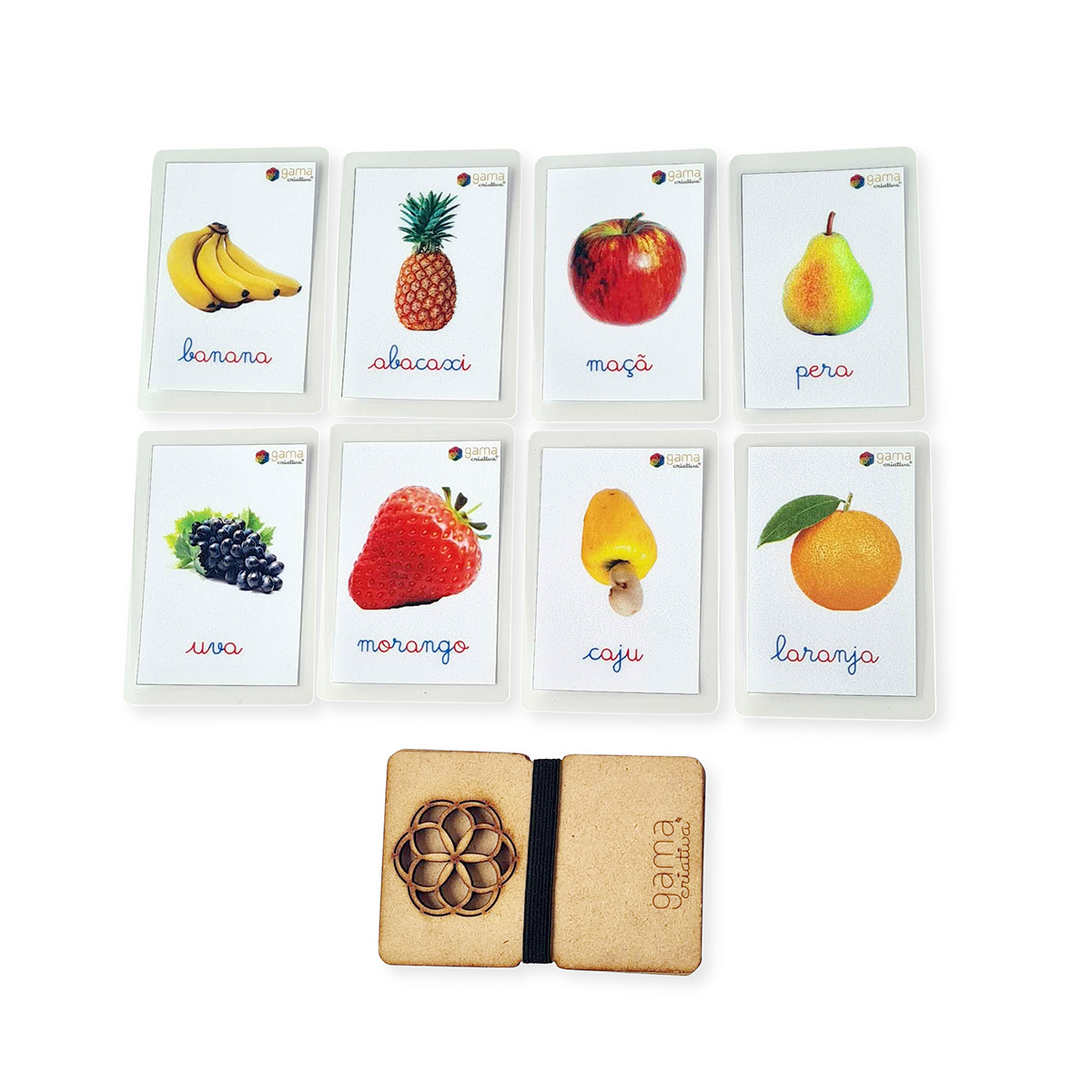 Cards Frutas Aprendendo Ensinando Brincando Pedagógico - Gama Criativa