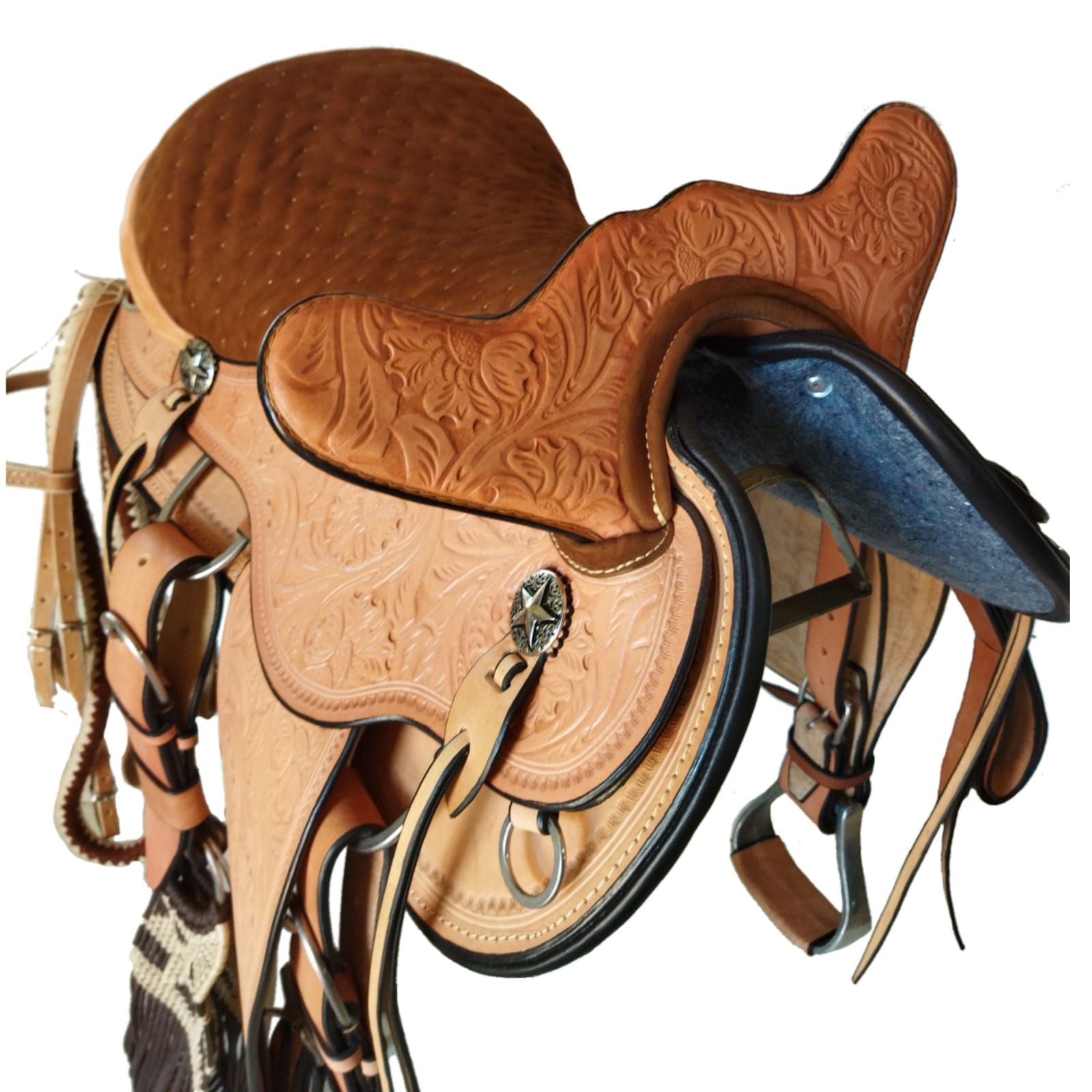 Sela Paulista Entalhada de Cabeça Mineira Para Passeio Montaria 17 ...