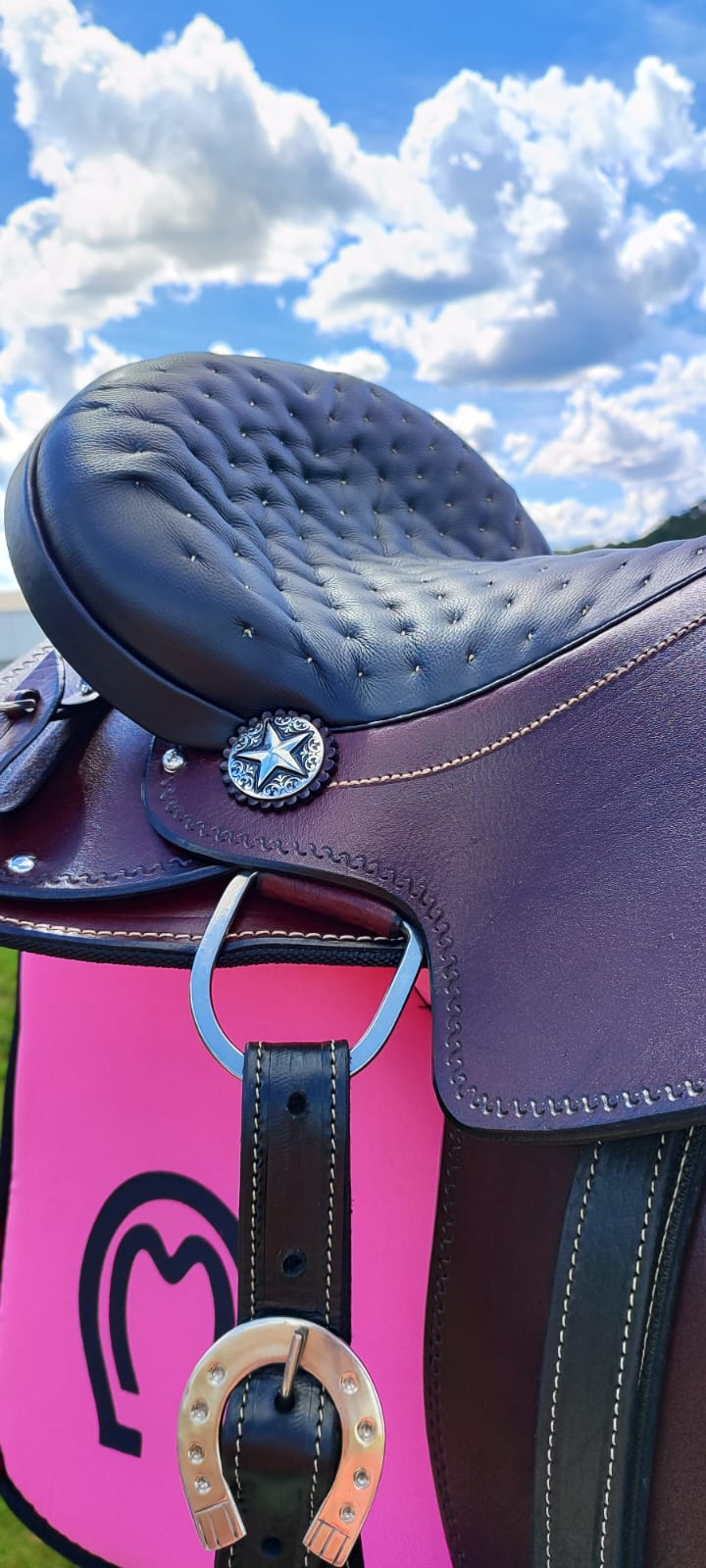 Sela Coqueluche Em Couro Legitimo Com Manta Mangalarga Marchador ...