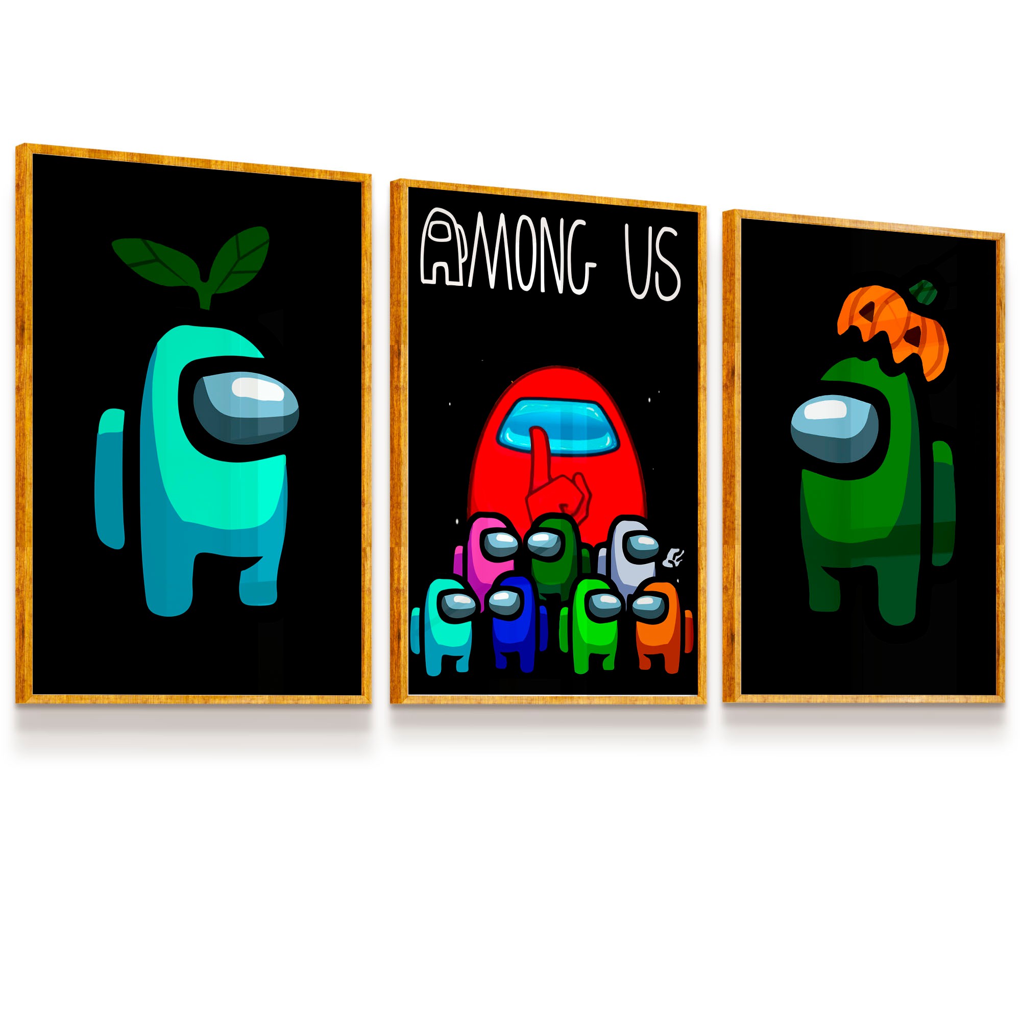 Quadro Decorativo Infantil Among Us Impostores Kit 3 Quadros - Art ...