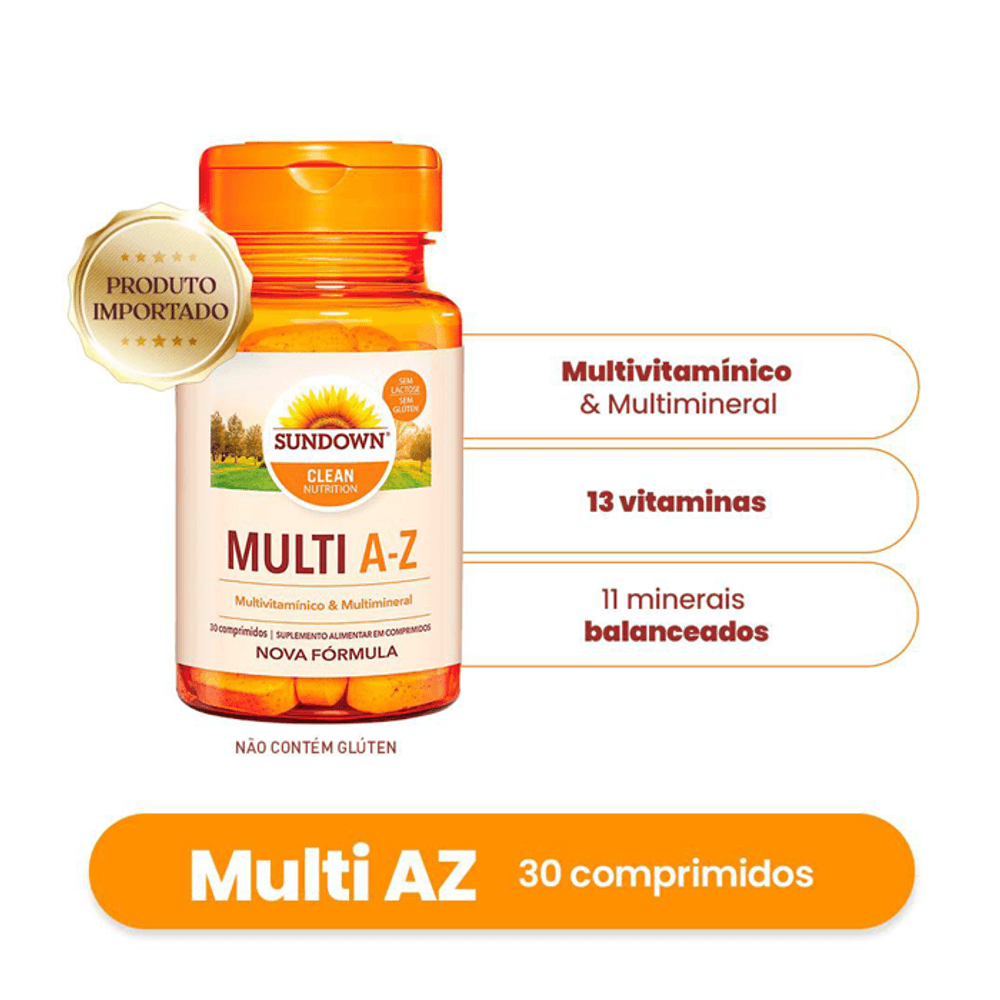 Multi AZ Sundown - Suplemento Multivitamínico Essencial para Saúde ...