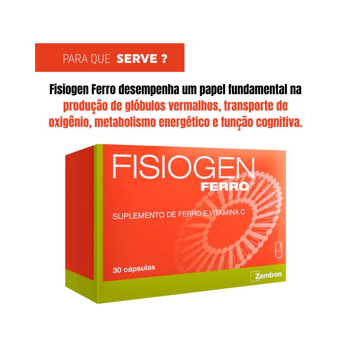 Fisiogen Suplemento de Ferro e Vitamica C 30 cápsulas - FisioSmart Loja ...