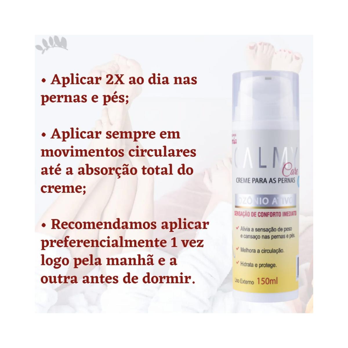 Calmy Care Ozônio Ativo Creme Para Pernas Com 150ml - FisioSmart Loja ...