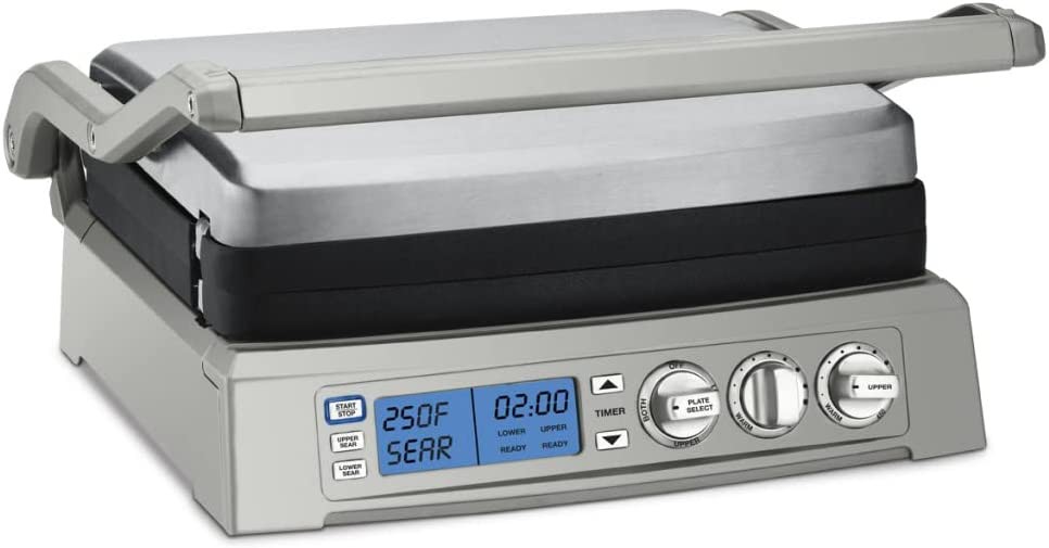 Grill Chapa Elétrica Cuisinart Elite Griddler Inox 6 Em 1 - GR-300WSP1 ...