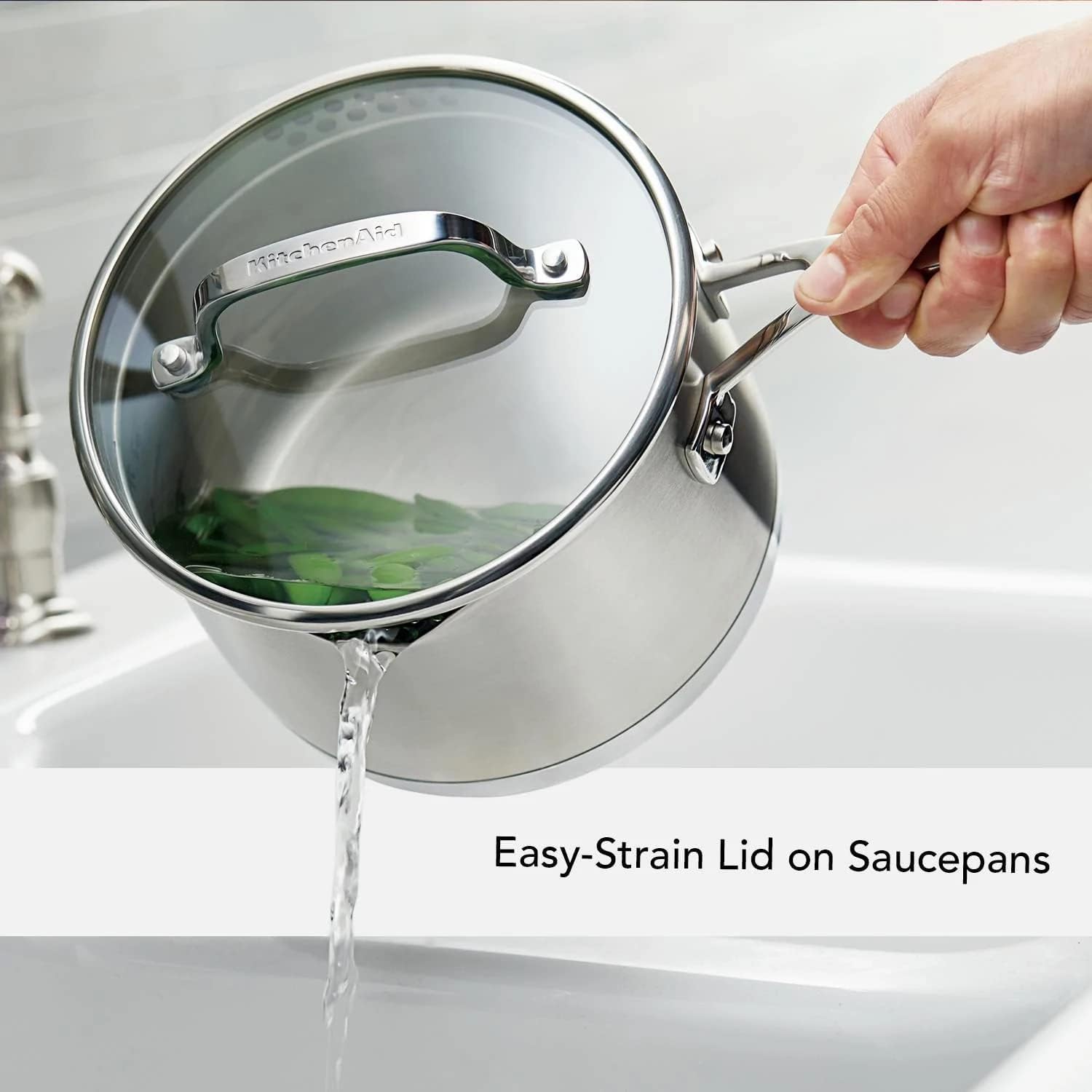 Jogo De Panelas Kitchenaid 3 Camadas Indução Inox 11 Peças - 71001 ...