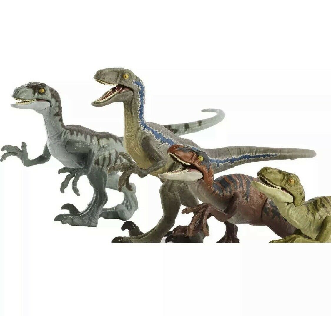 CONJUNTO RAPTOR SQUAD JURASSIC WORLD MATTEL ESQUADRÃO VELOCIRAPTOR ...