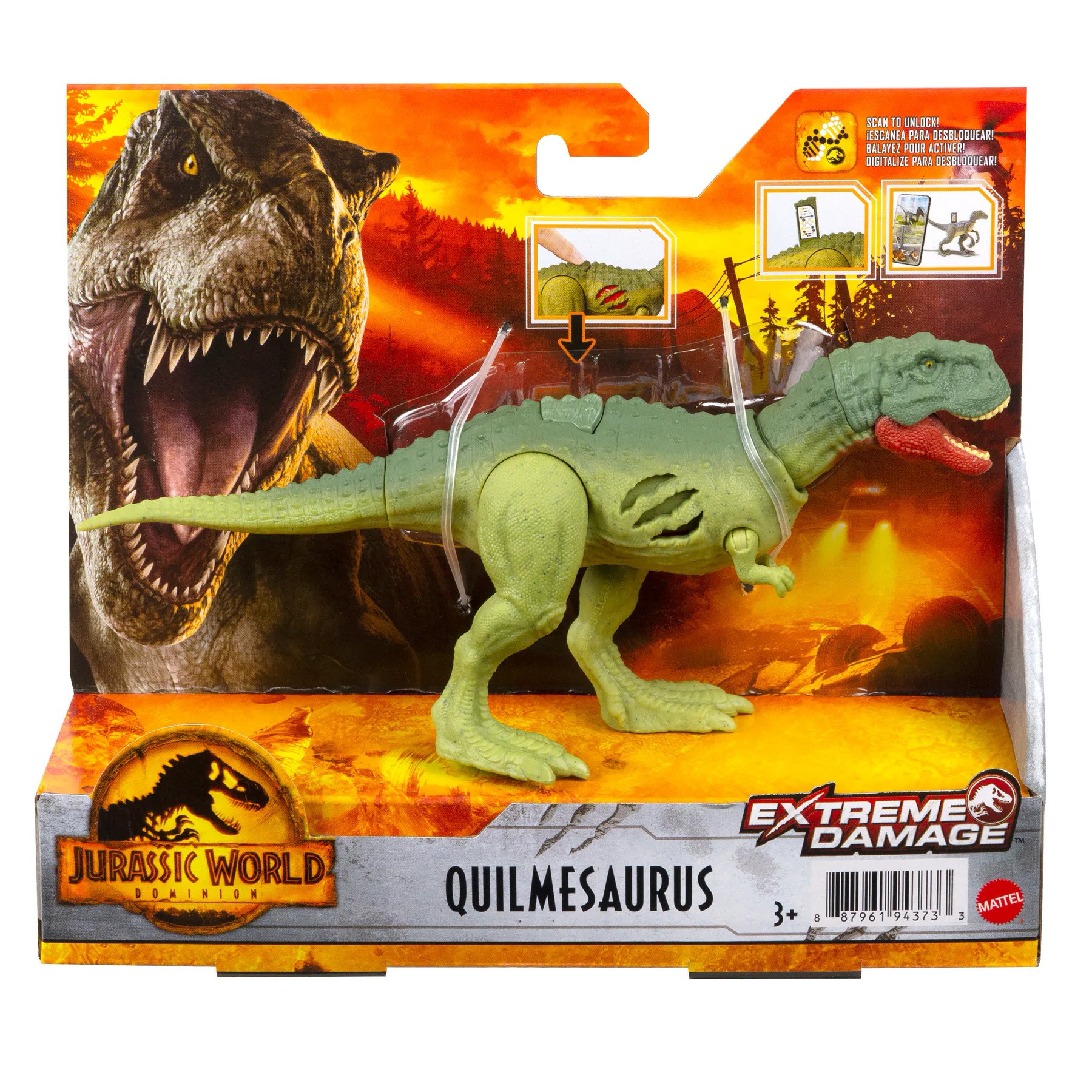 QUILMESAURUS EXTREME DAMAGE ( DANO DE BATALHA) JURASSIC WORLD DOMÍNIO ...