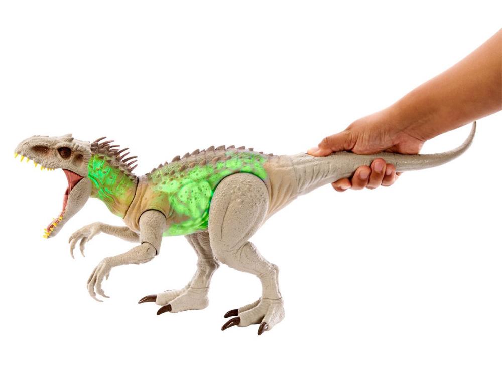 INDOMINUS REX BATALHA DE CAMUFLAGEM MATTEL DINO TRACKERS COM SOM E LUZ ...