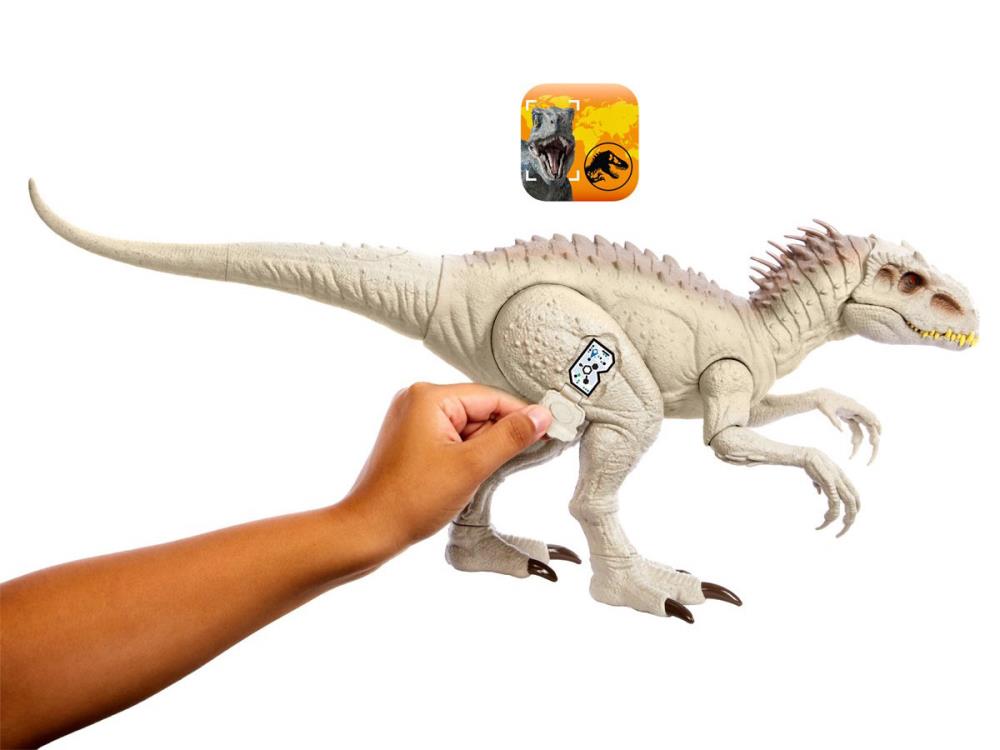 INDOMINUS REX BATALHA DE CAMUFLAGEM MATTEL DINO TRACKERS COM SOM E LUZ ...