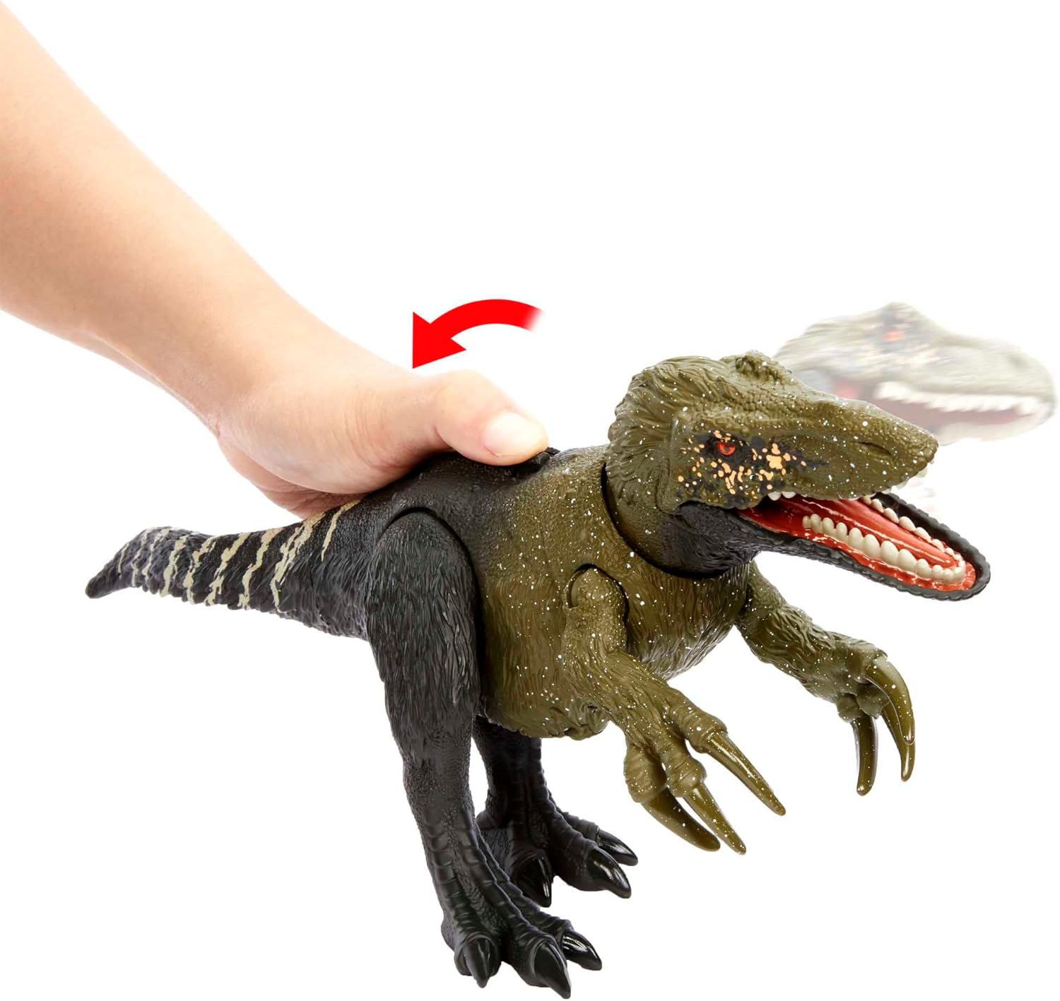 ORKORAPTOR RUGIDO SELVAGEM COM SOM DINO TRACKERS JURASSIC WORLD DOMINI ...