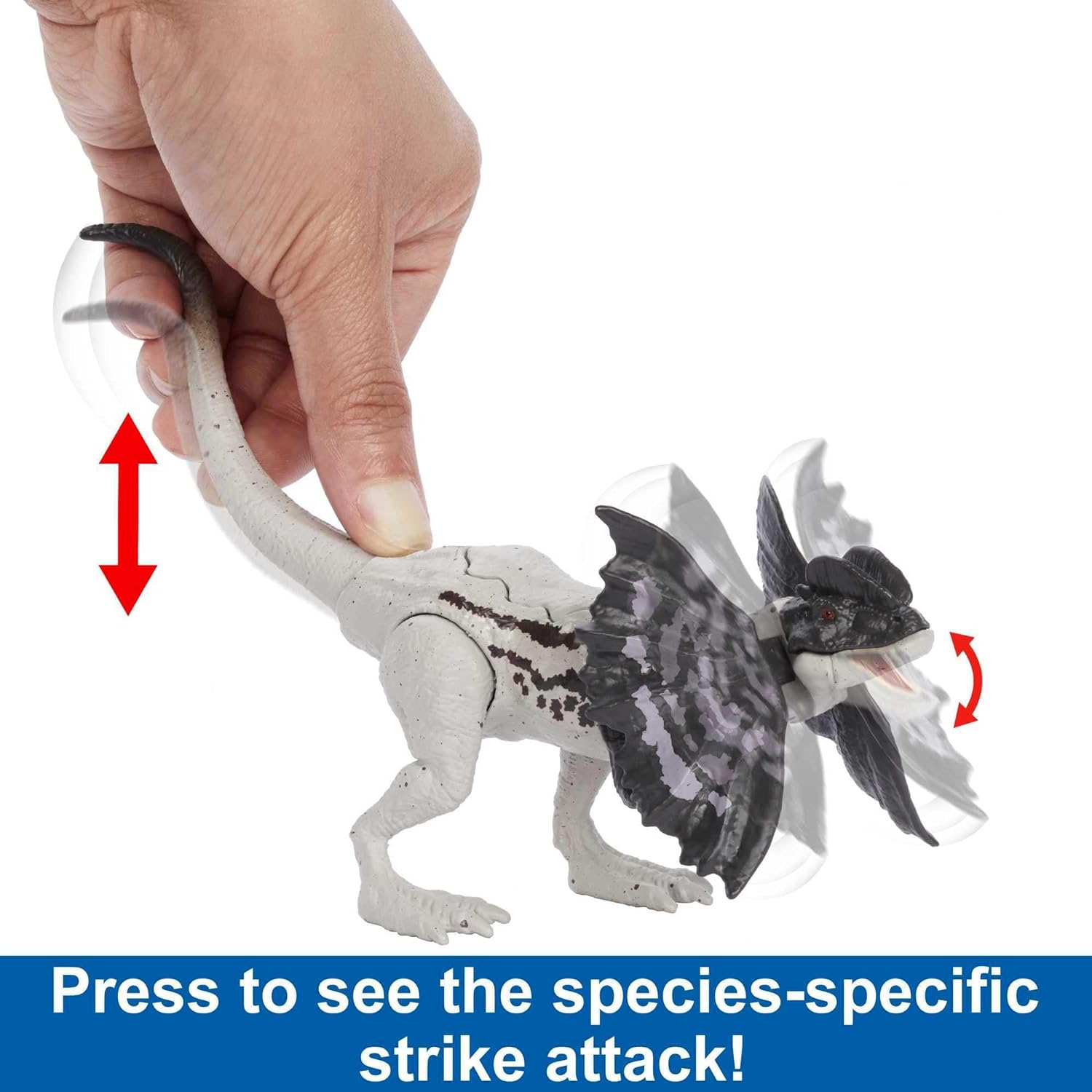 DILOPHOSAURUS ATAQUE EXTREMO MATTEL DINO TRACKERS JURASSIC WORLD DOMIN ...