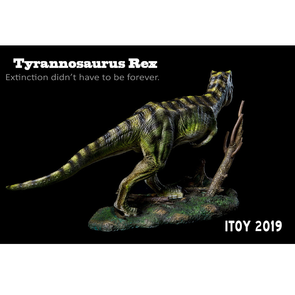 TIRANOSSAURO REX VERDE I-TOY T.REX MACHO JURASSIC PARK COM BASE ...