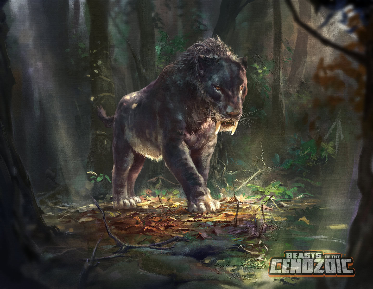 SMILODON POPULATOR PRETO 1/12 BEASTS THE CENOZOIC TIGRE DENTES SABRE ...