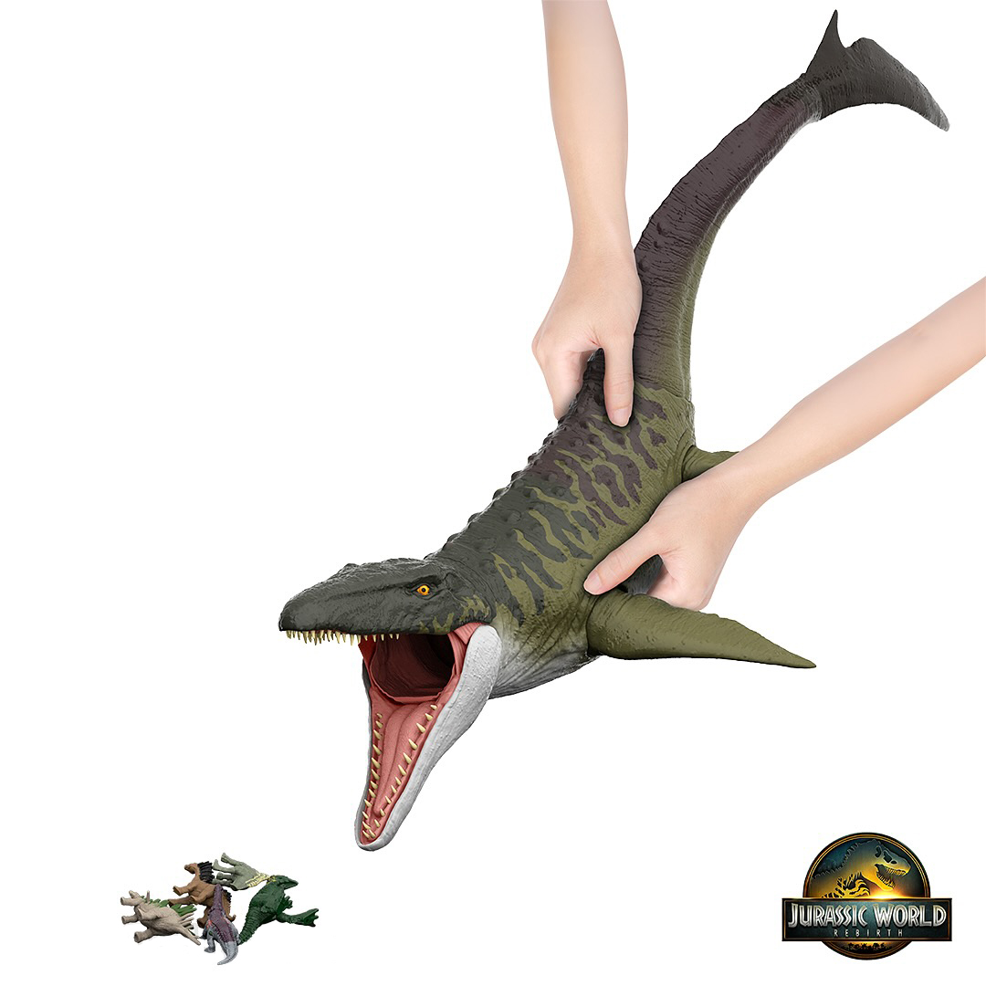 MOSASAURUS COLOSSAL JURASSIC WORLD REBIRTH MATTEL RÉPTIL MARINHO MOSAS ...
