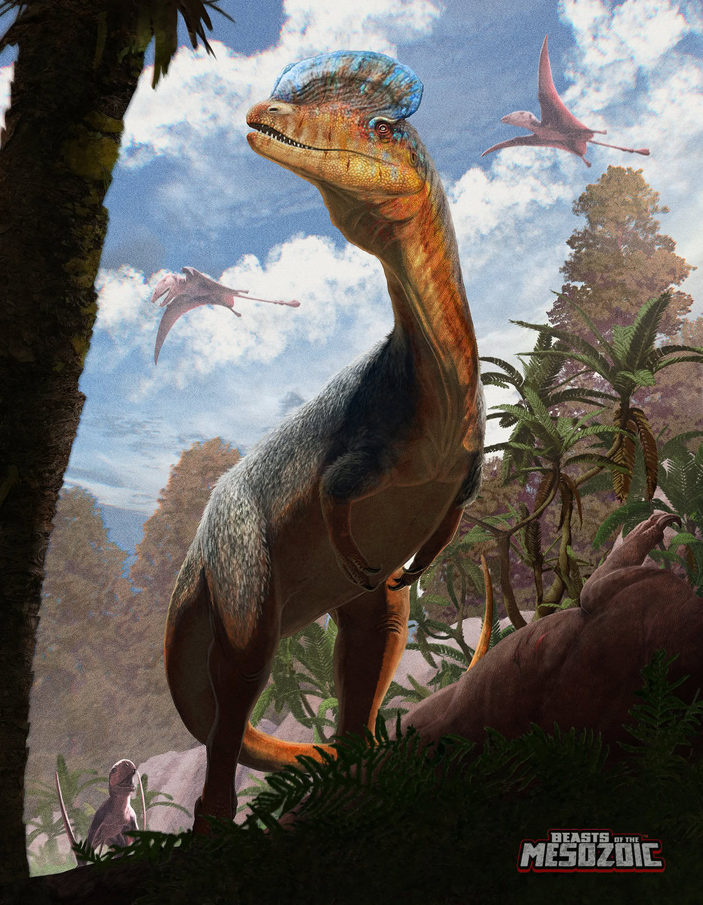 DILOPHOSAURUS 1/18 BEASTS OF THE MESOZOIC FIGURA DE DINOSSAURO DILOFOS ...