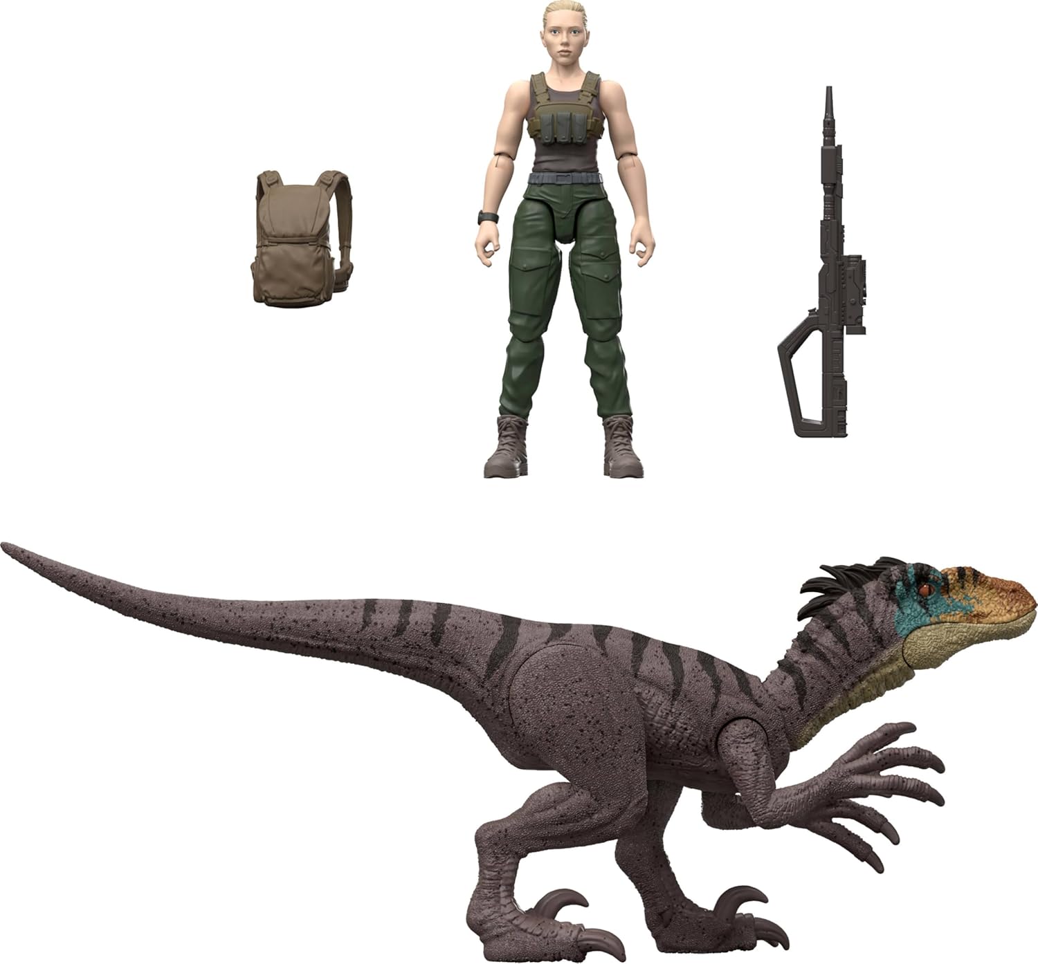 CONJUNTO ZORA BENNET E VELOCIRAPTOR MATTEL JURASSIC WORLD REBIRTH ...