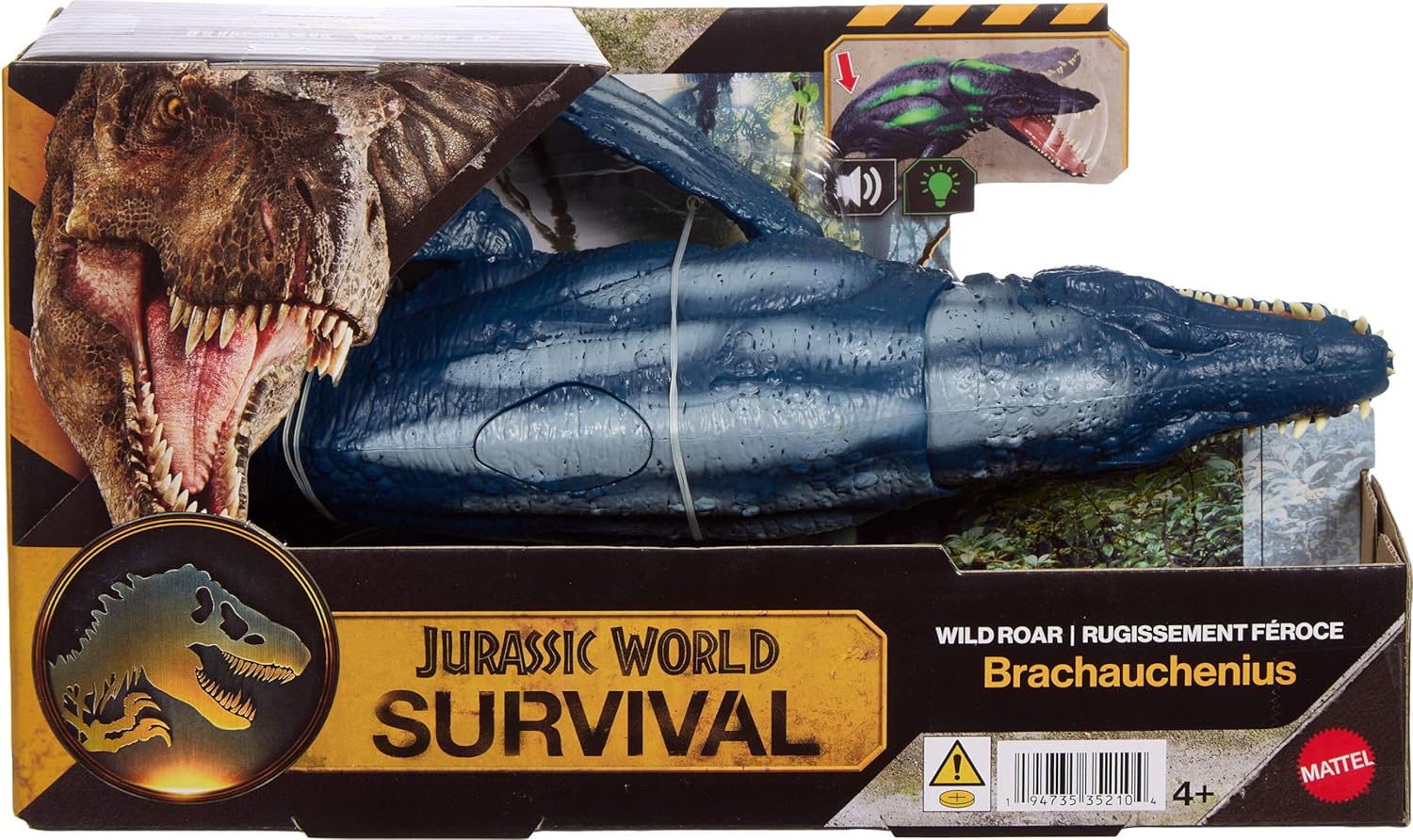 BRACHAUCHENIUS WILD ROAR JURASSIC WORLD SURVIVAL DINO COM SOM MATTEL ...