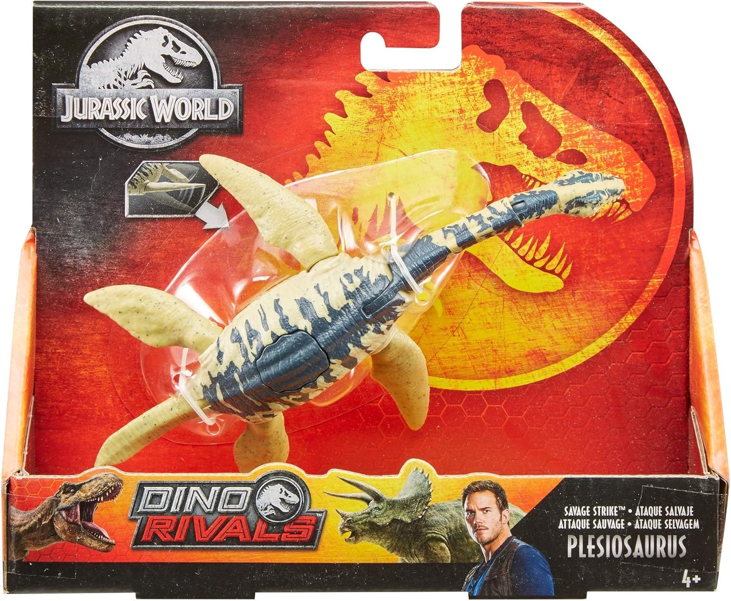PLESIOSAURUS SAVAGE STRIKE JURASSIC WORLD MATTEL DINO RIVALS PLESIOSSA ...