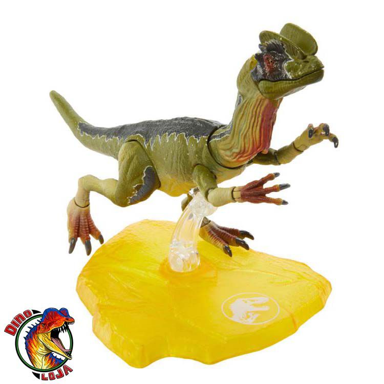DILOPHOSAURUS AMBER COLLECTION JURASSIC WORLD MATTEL JURASSIC PARK ...