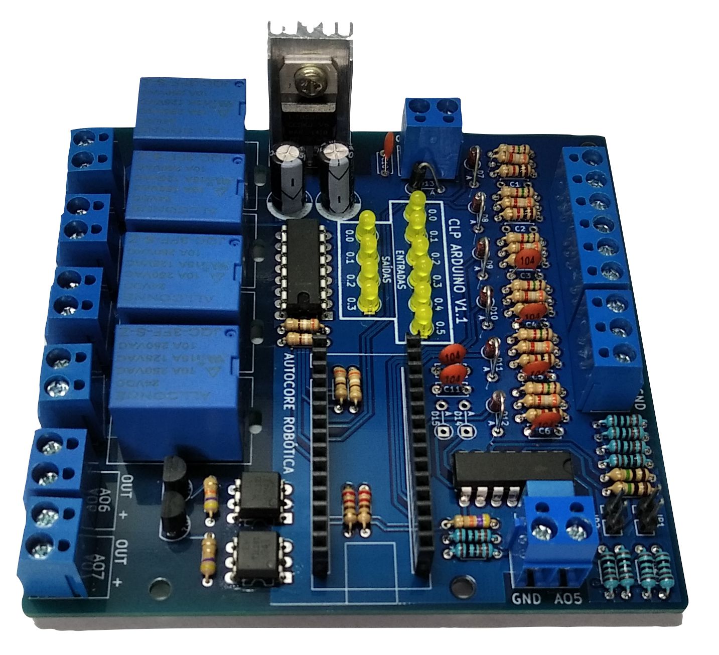 Shield CLP para Arduino Nano V1.1 - AutoCore Robótica - Arduino em Fortaleza, você encontra aqui!