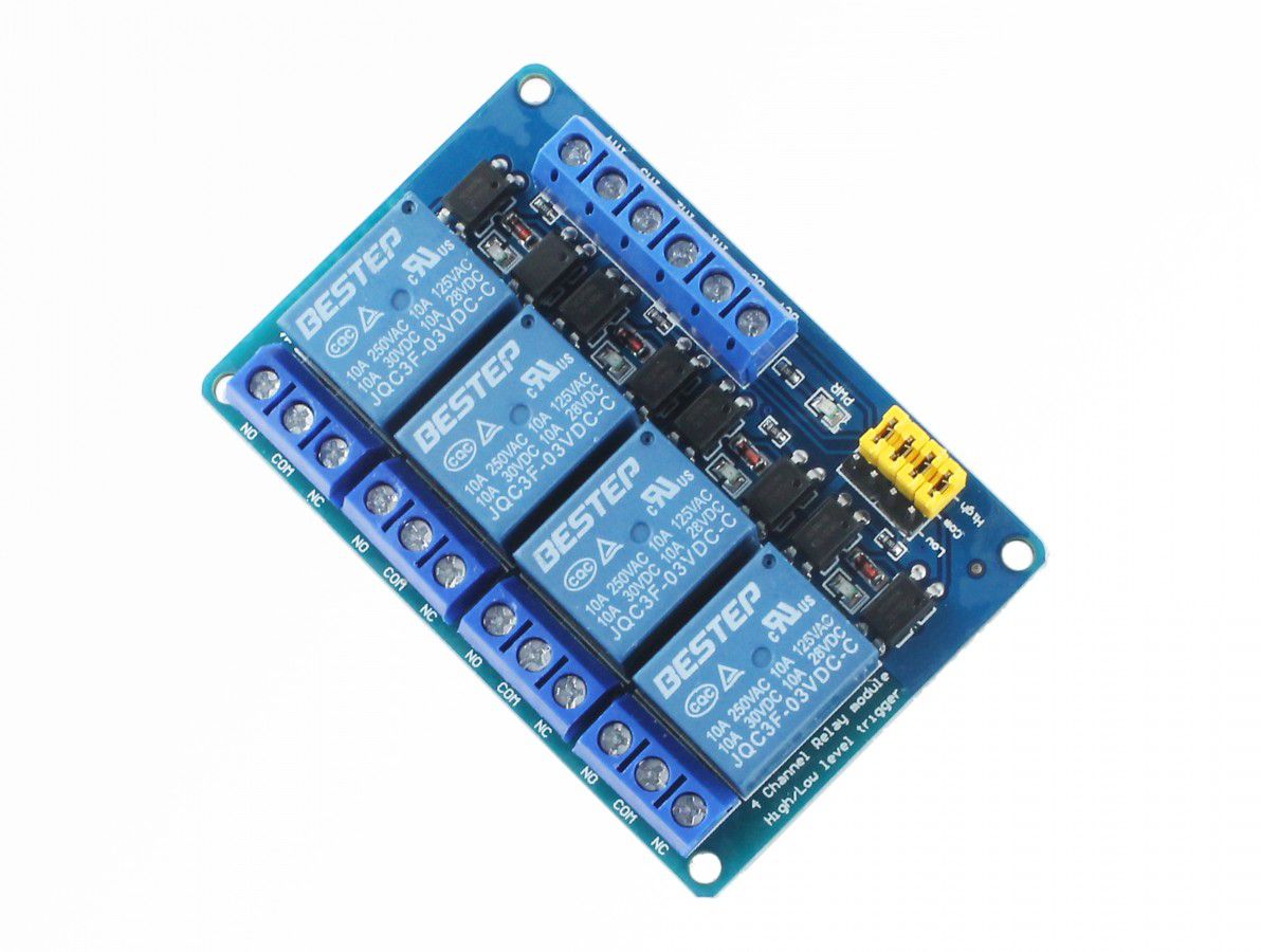 Módulo Relé 3V 4 Canais - AutoCore Robótica - Arduino em Fortaleza ...