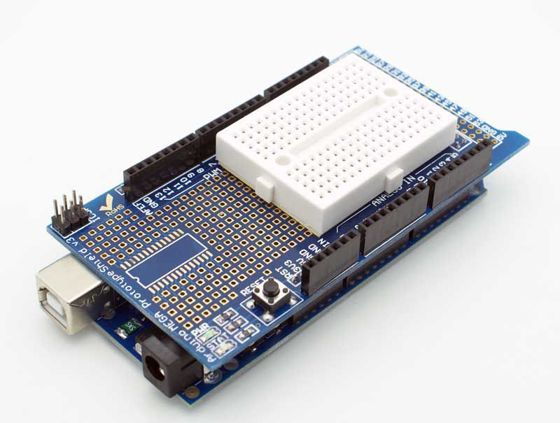 Mega Protoshield para Arduino com Mini Protoboard - AutoCore Robótica - Arduino em Fortaleza ...